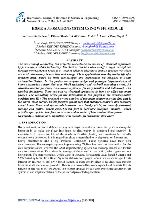 pdf home automation system using wi fi module