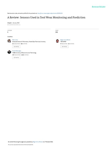 A Review Sensors Used In Tool Wear Monitoring Or Prediction Pdf Microphone Accelerometer