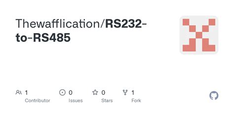 Github Thewafflicationrs232 To Rs485