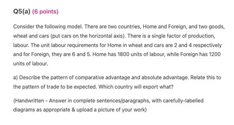 Solved Q A Points Consider The Following Model There Chegg Com