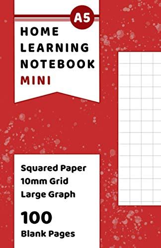 Squared Paper 10mm Large Graph Mini Notebook 100 Blank Grid Pages With 10mm 1cm Big Squares