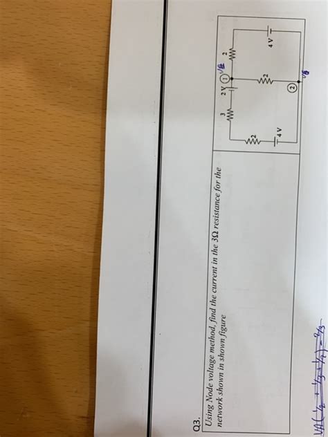 Solved Q3 Using Node Voltage Method Find The Current In The Chegg Com