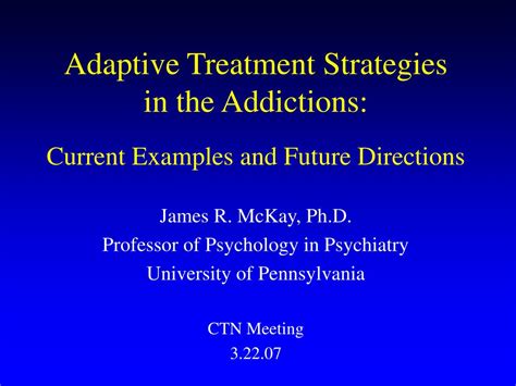 PPT Adaptive Treatment Strategies In The Addictions Current Examples And Future Directions
