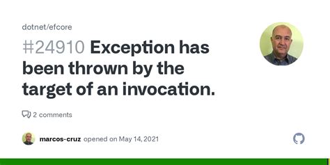 Exception Has Been Thrown By The Target Of An Invocation Issue