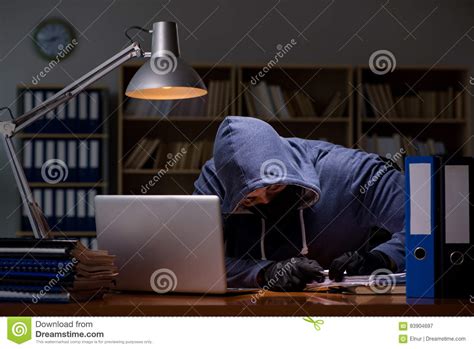 The Hacker Stealing Personal Data From Home Computer Stock Image Image Of Online Crime 93904697