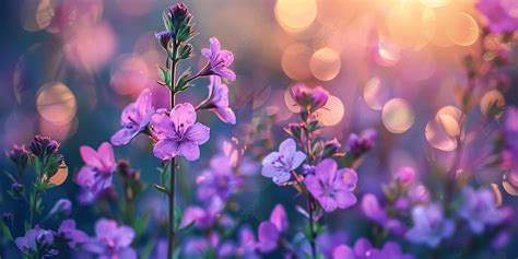 Purple Flowers On A Stem Background Purple Flowers Floral Blooms