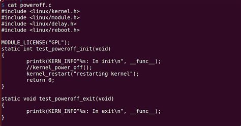 Restart And Shutdown From Linux Kernel Driver