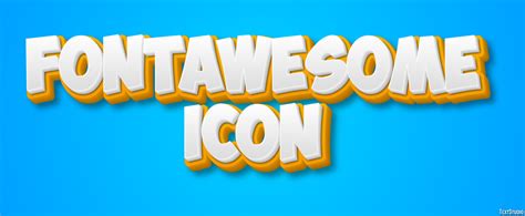 Fontawesome Icon Text Effect And Logo Design Font
