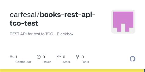 Github Carfesalbooks Rest Api Tco Test Rest Api For Test To Tco