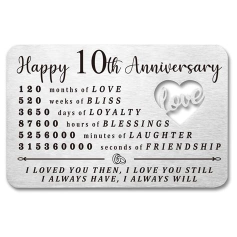 10 Years Marriage Anniversary Wishes 10th Wedding Anniversary T For