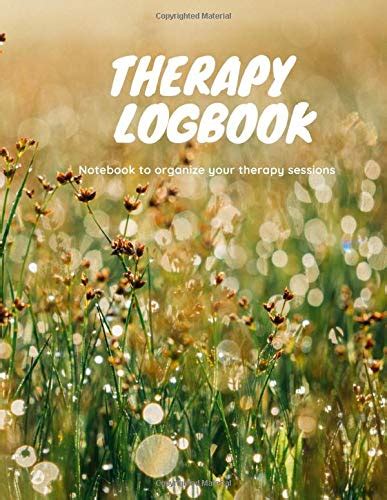 Therapy Logbook Notebook To Organize Your Therapy Sessions Session
