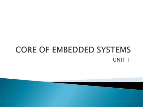 Sybsc It Sem Iv Embedded Systems Unit I Core Of Embedded Systems Pptx Computing Technology