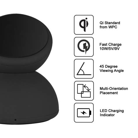 Adaptive Fast Qi Wireless Charger Stand For Mobile Phones