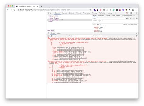 button docs error when clicking on icon buttons · issue 168 · denali design denali css · github