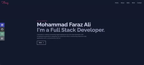 Portfoliowebsite Reactjs Tailwindcss Netlify Github Mohammad Faraz Ali