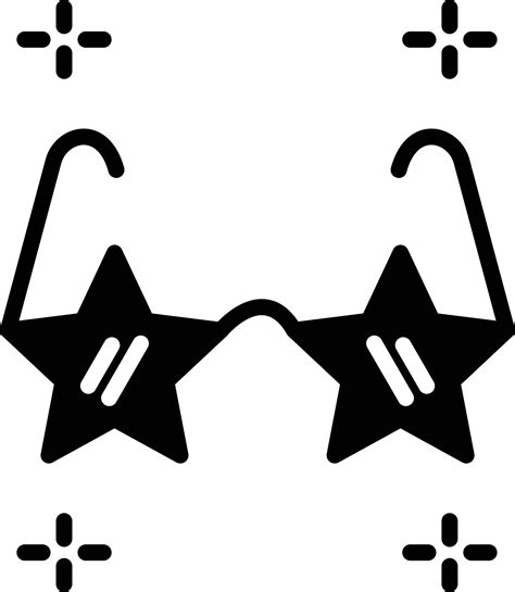Star Glasses Glyph Icon 11215530 Vector Art At Vecteezy
