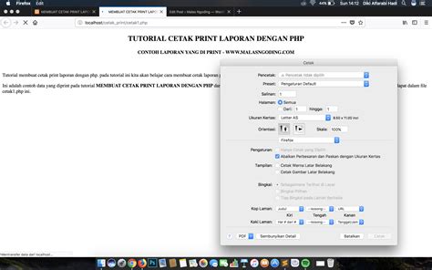 membuat cetak print laporan dengan php malas ngoding