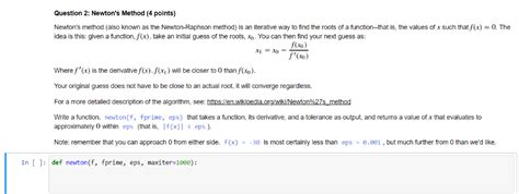Solved Question Newton S Method Points Newton S Chegg
