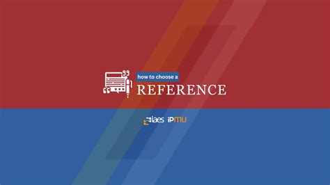 How To Choose A Reference Iaes