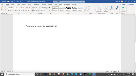 How To Do Subscript In Word