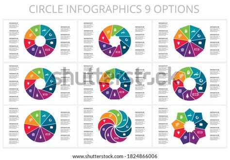 Set Circle Elements Graph Diagram Stock Vector Royalty Free Shutterstock