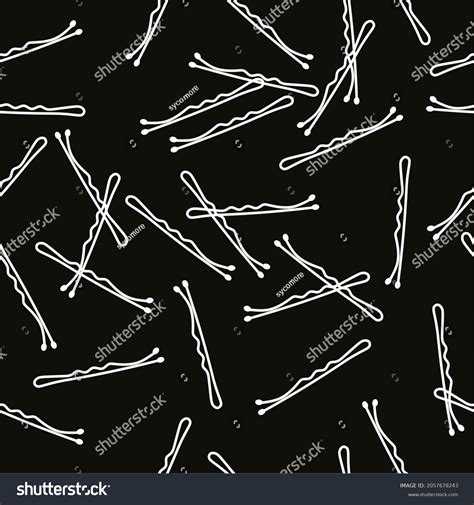 Bobby Pins Vector Seamless Pattern Stock Vector Royalty Free Shutterstock