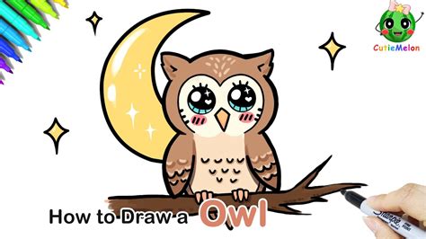 儿童简笔画可爱的猫头鹰🦉 How To Draw A Cute Owlfunny Animalseasy Drawings For