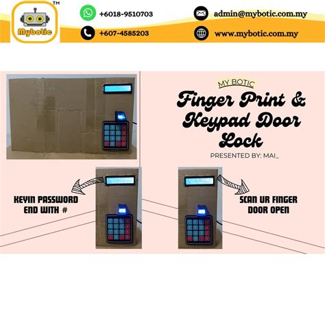 arduino stem project finger print and keypad door lock with durian uno shopee malaysia