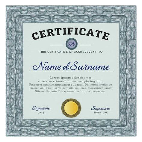 A Certificate Of The Name Quot Certificate Quot Is Displayed Premium