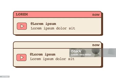 복고풍 색상의 이메일 팝업 알림 배너 우편함 컴퓨터 또는 전화 경고 메시지입니다 향수를 불러일으키는 빈티지 Ui 팝업 인터페이스