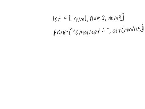 SOLVED 4 22 LAB Smallest Number Write A Program Whose Inputs Are