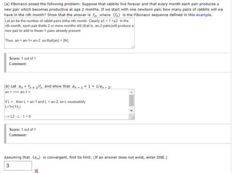 solved a fibonacci posed the following problem suppose