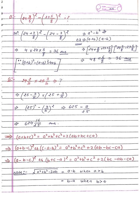 SOLUTION Algebra Handwritten Notes Studypool