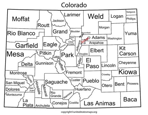 Colorado County Map Map Of Colorado Counties With Cities