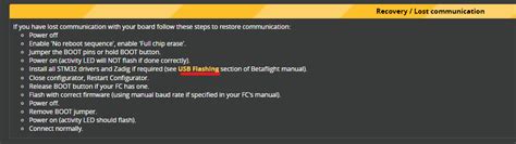 The Usb Flashing Link Is Broken · Issue 3293 · Betaflightbetaflight Configurator · Github