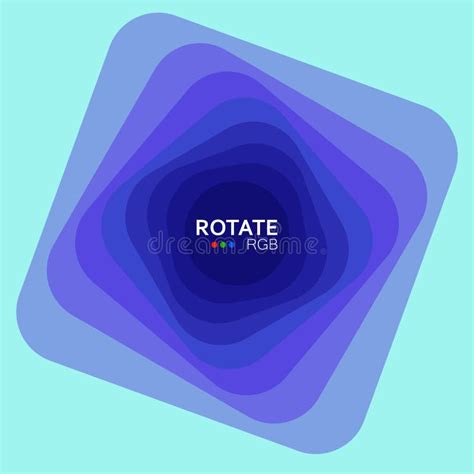 Vector Overlapping Rotate Square And Circle Abstract Modern Background Stock Illustration