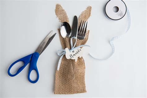 How To Make Bunny Ears Easter Silverware Holders