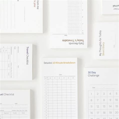 Habit Tracker Notepad Checklist Challenge Timetable Simple Notepads Personalized