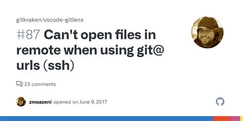 Cant Open Files In Remote When Using Git Urls Ssh · Issue 87 · Gitkrakenvscode Gitlens