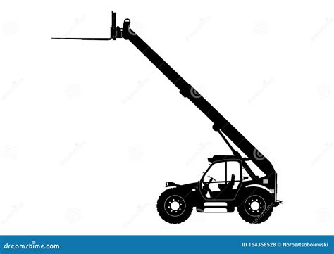 Telescopic Handler Stock Vector Illustration Of Forklift 164358528