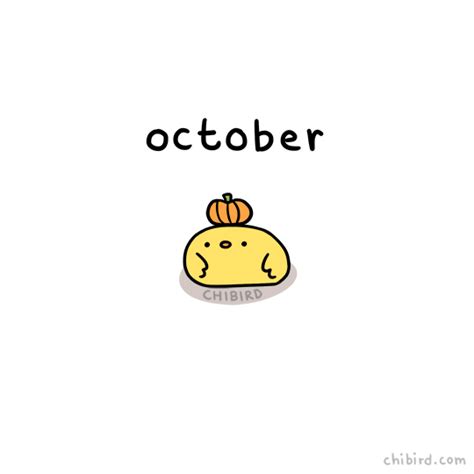Happy October Everyone Bouncing Pumpkin Chibird Chibird