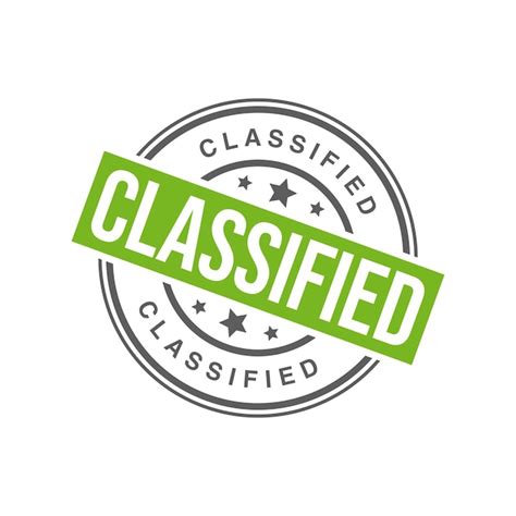 Premium Vector Classified Letter Rubber Stamp Template