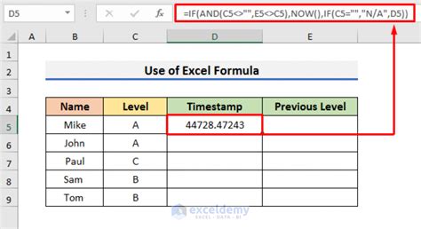 How To Insert Excel Timestamp When Cell Changes Without Vba Ways