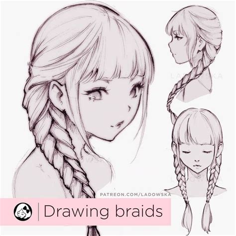 Here Is A Beautiful Braids Drawing Tutorial By The Amazing Ladowska