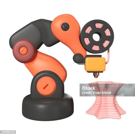 로봇 팔 3d 프린터 3d 일러스트 아이콘 3차원 인쇄에 대한 스톡 사진 및 기타 이미지 3차원 인쇄 3차원 형태 경영자 Istock