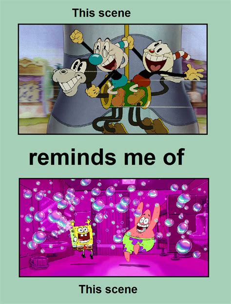When Cuphead Makes Me Think Of Spongebob By Littledragonlioness On