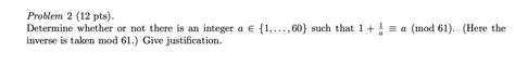 Solved Problem 2 12 Pts Determine Whether Or Not There Is