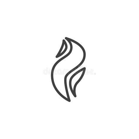 Hot Flaming Line Icon Stock Vector Illustration Of Pictogram 164880991