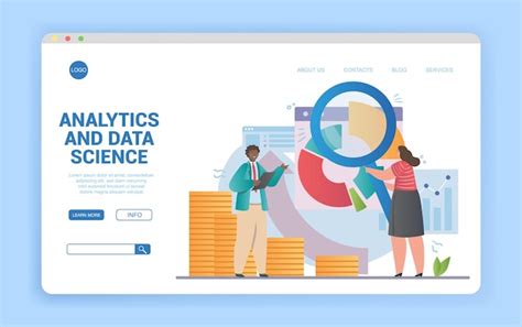 Premium Vector Analytics And Data Science Concept With Diverse Man And Woman Looking Charts Of