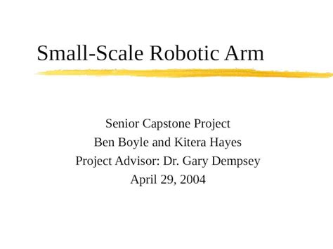 Ppt Small Scale Robotic Arm Dokumentips